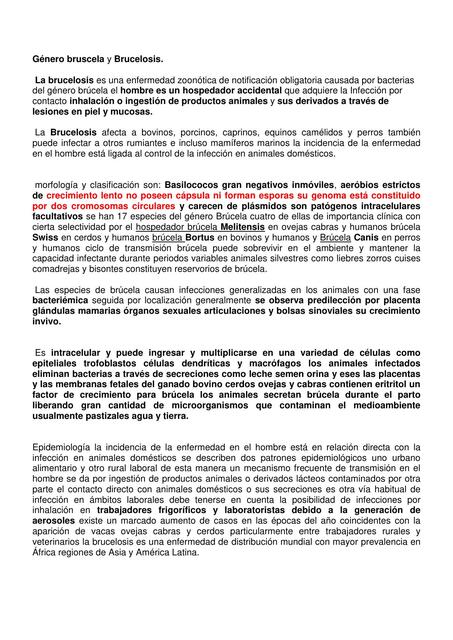 Género bruscela y Brucelosis | Edna brito | uDocz