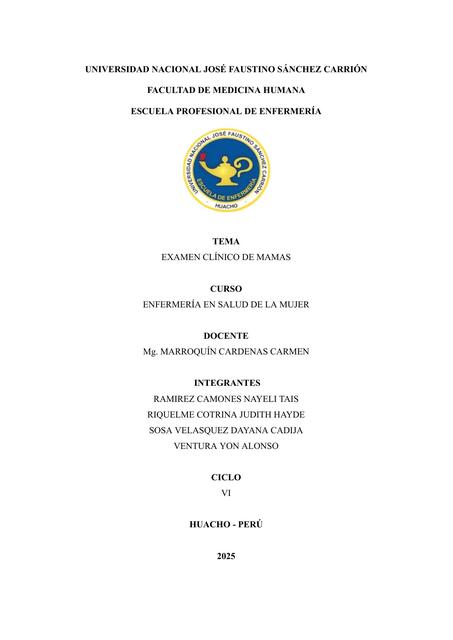 PRACTICA GRUPAL DE EXAMEN CLINICO DE MAMAS | Nayeli Ramirez | uDocz