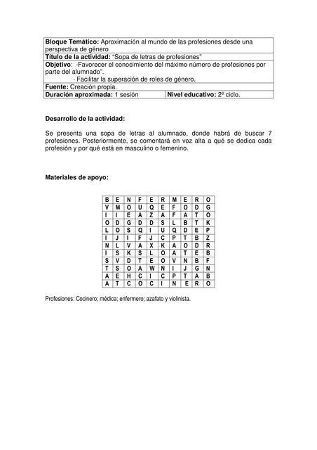 Sopa de letras | Mayte | uDocz