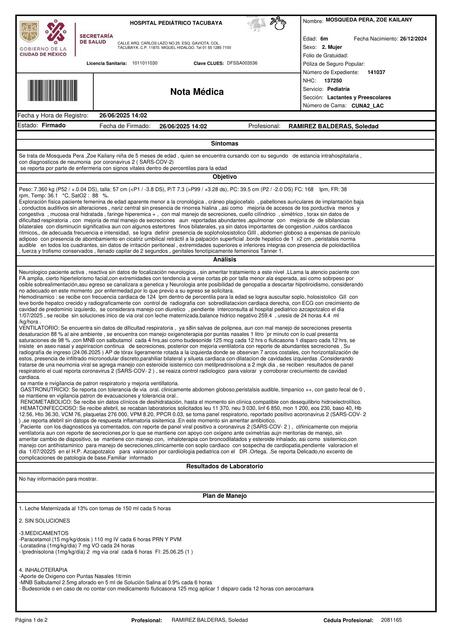 Nota Médica | Reyna Marin | uDocz