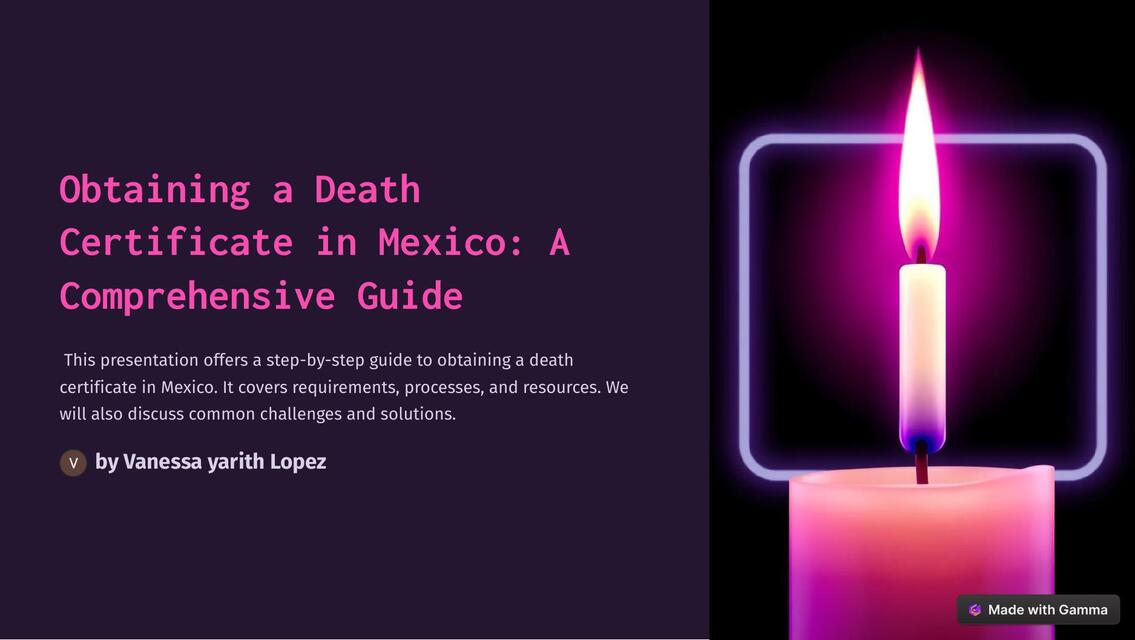 Obtaining a Death Certificate in Mexico A Comprehe | lid sddddddd | uDocz