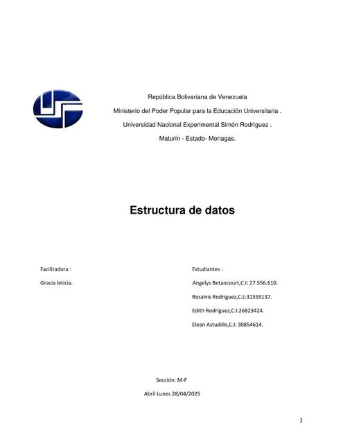 estructura de datos introducción | Rosalvis | uDocz