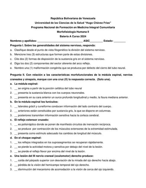 bat A morfo II1 | Yaritza Rojas | uDocz