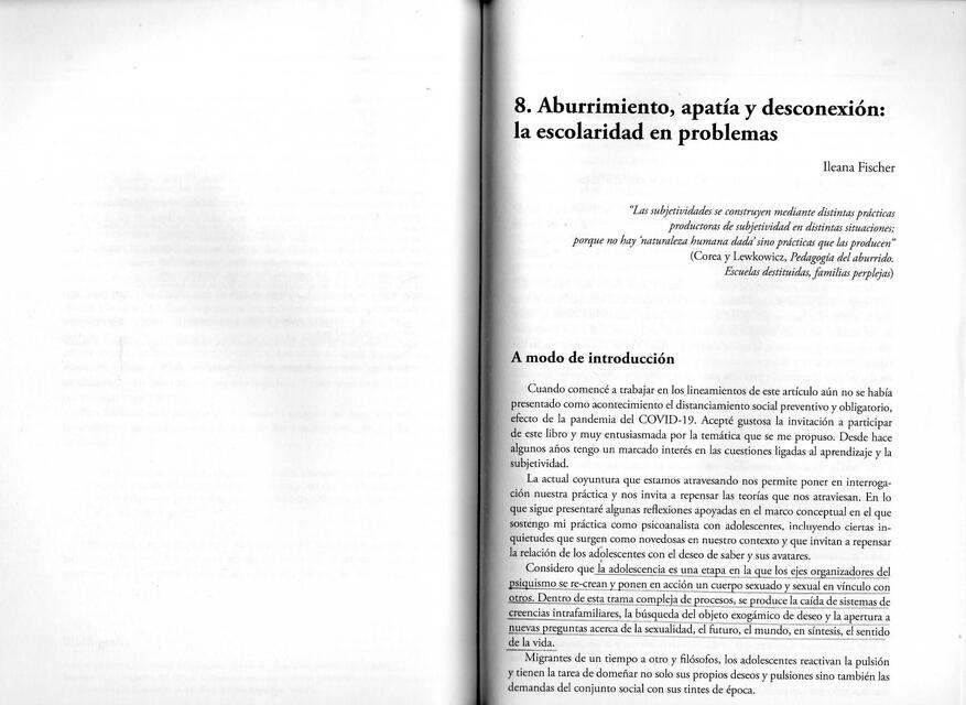 IV Ferreira do Santos Cap 8 Fischer APATÍA | Micaela | uDocz