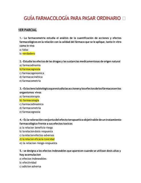 Guía Farmacología | Cesar David Jacquez Gamboa | uDocz