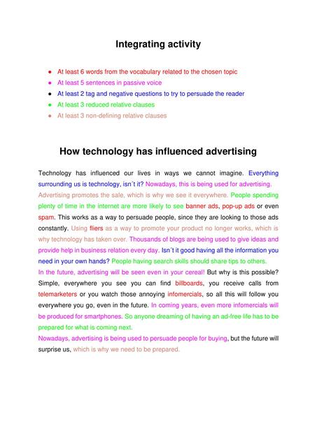How technology has influenced advertising | Andrea | uDocz