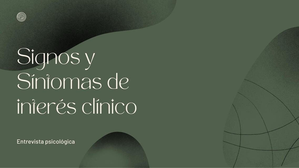 Signos y síntomas de interés clínico | Psico apuntes | uDocz