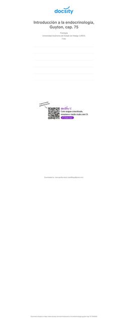 introduccion a la endocrinologia guyton cap 75 | Nisel | uDocz