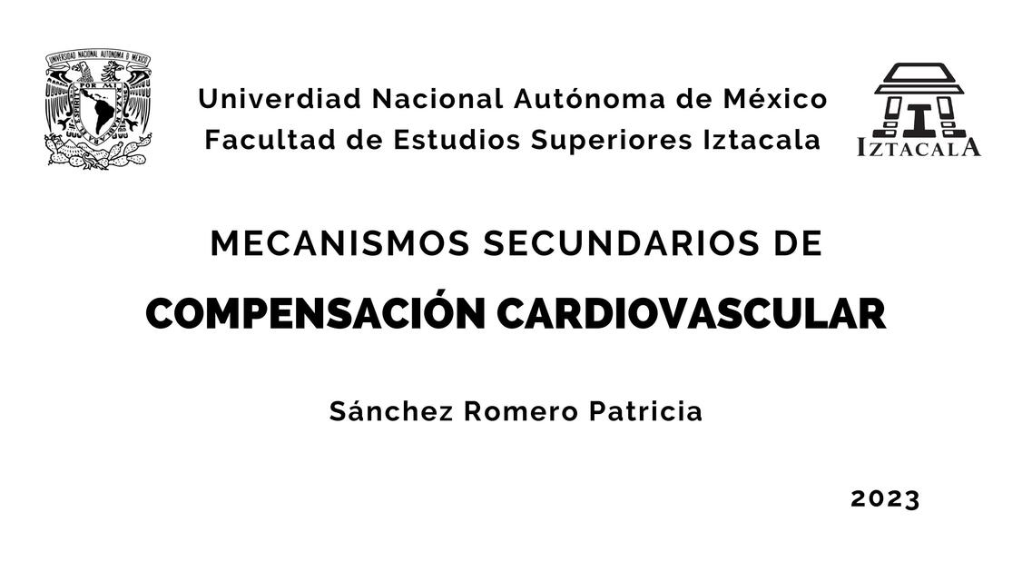 MECANISMOS SECUNDARIOS DE COMPENSACIÓN CARDIOVASCU | Alexander Sánchez ...