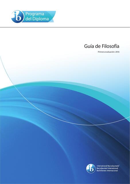 Programa del Diploma IB Guía de Filosofía | Lia | uDocz