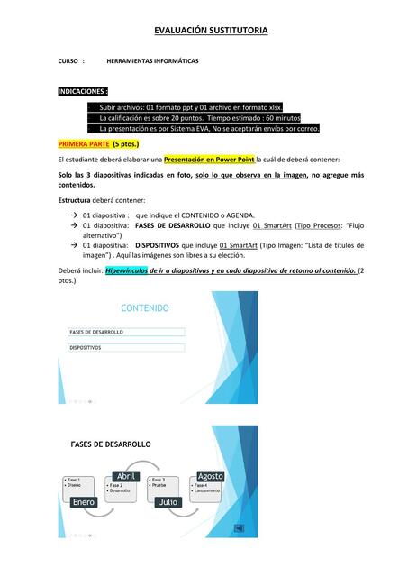 EVALUACIÓN SUSTITUTORIA JULIO | Mei | uDocz