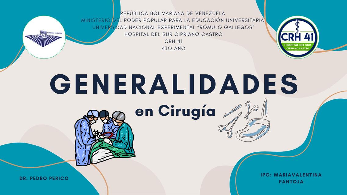 Generalidades en Cirugía 1 | Escuela medica | uDocz
