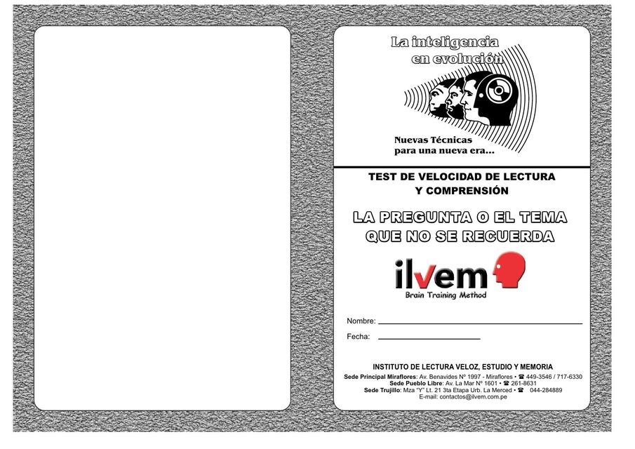 Test LV - Test La Pregunta o el tema que no se recuerda | Study ...