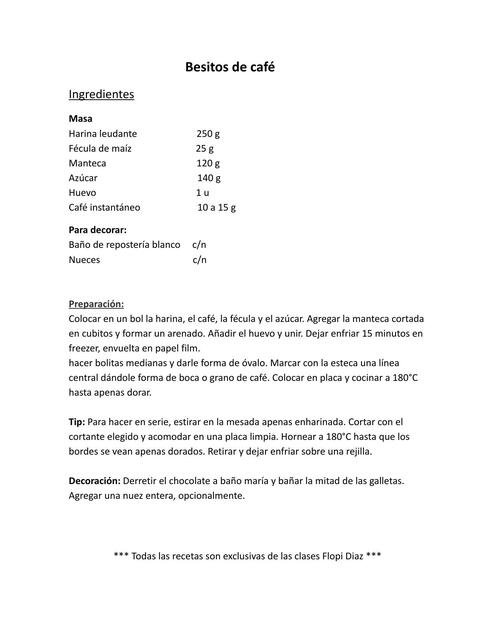 besitos de cafe docx | Claudia | uDocz