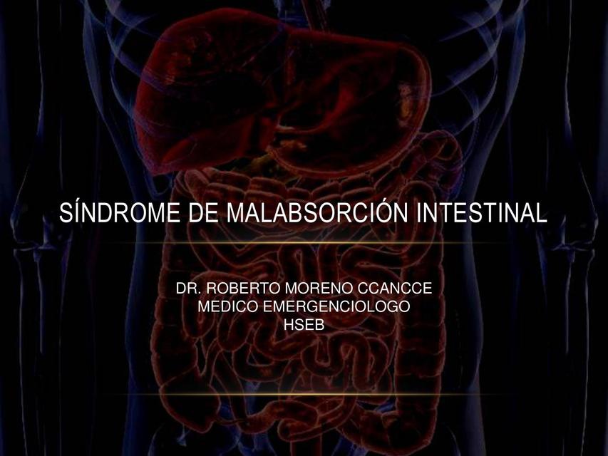 Síndrome de malabsorción intestinal