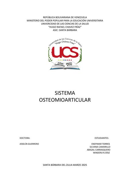 SISTEMA OSTEOMIOARTICULAR | Estrella:) | uDocz
