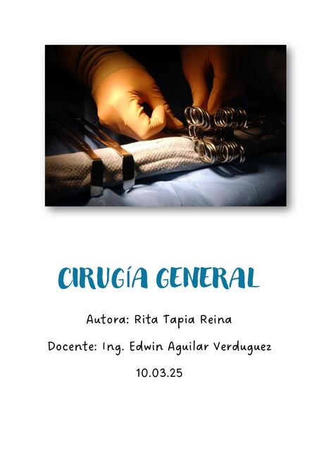 Cirugía general | Rita Tapia | uDocz