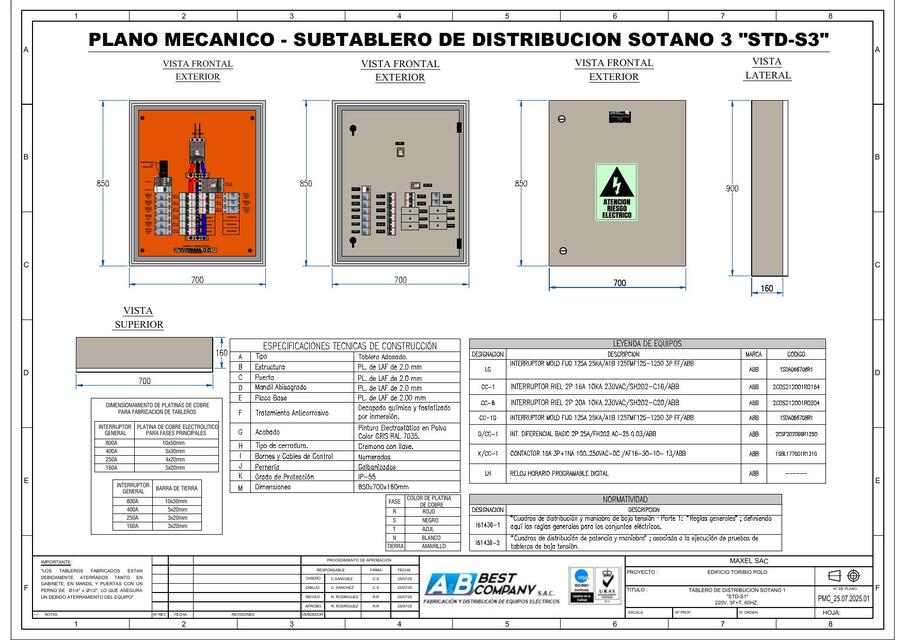 PLANO MECANICO SUBTABLERO DE DISTRIBUCION SOTANO 3 | carlos | uDocz
