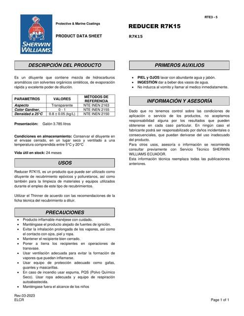Thinner Reducer R7K15 1 | Paola | uDocz