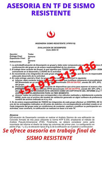 TRABAJO FINAL SISMO RESISTENTE UPC | Darío Gonzales | uDocz