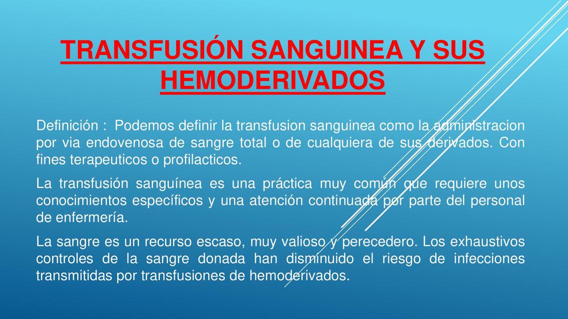 Transfusión sanguinea y sus hemoderivados | Henry Arthur | uDocz
