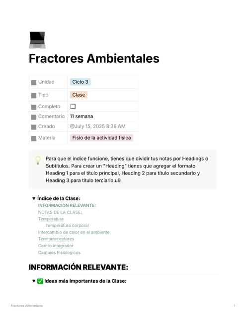 Fractores Ambientales | Fiorella Tipiani Granda | uDocz