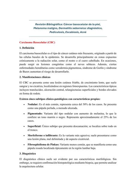 Revisión Bibliográfica Cáncer basocelular de la pi | Romina Zumba | uDocz