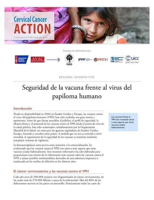 CCA Seguridad vacuna VPH | Melanie | uDocz