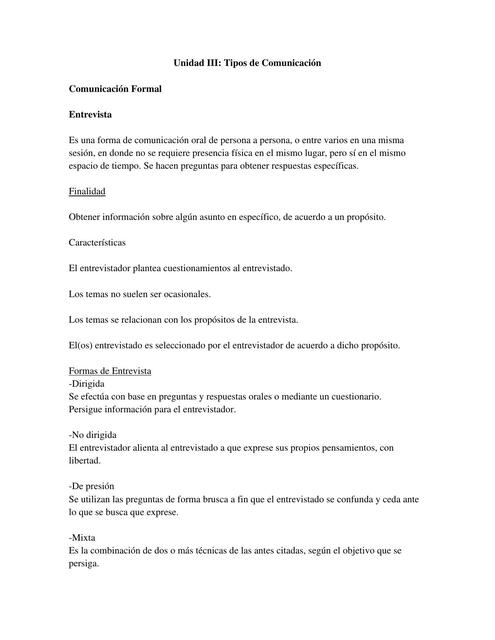 Tipos de Comunicación formal | Nancy | uDocz