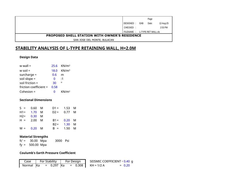L TYPE RET WALL www theengineeringcommunity org | reynaldo muñez | uDocz