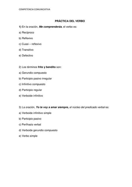 PRÁCTICA DEL VERBO | Albert | uDocz