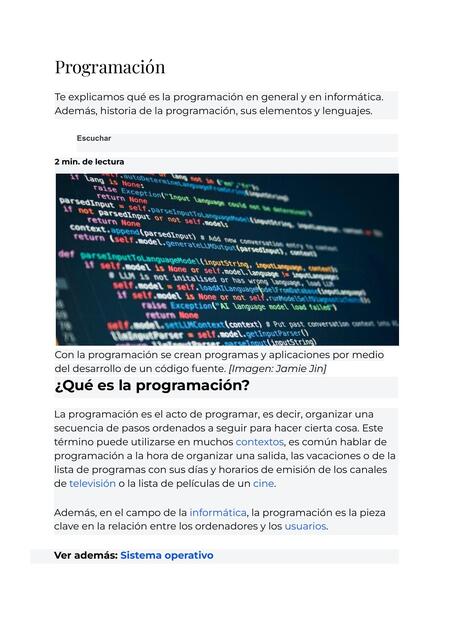 que es la programación 2 | Jonathan | uDocz