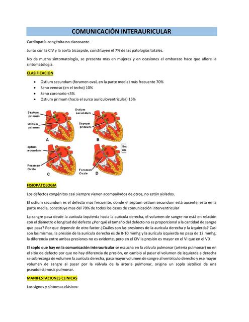 COMUNICACIÓN INTERAURICULAR | Linda | uDocz