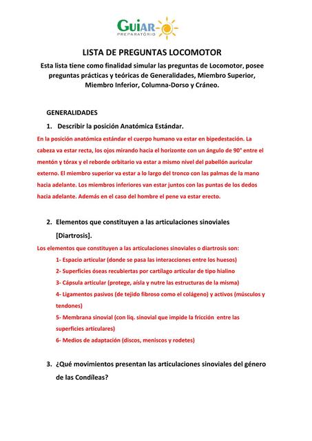 Lista Locomotor | Ítalo | uDocz