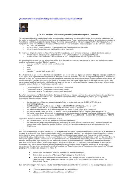 Cuál es la diferencia entre el método y la metodol | Juan Perez | uDocz