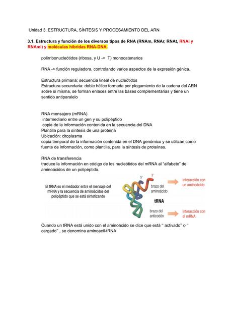 Unidad 3 y 4 Biomol | Perlcst | uDocz