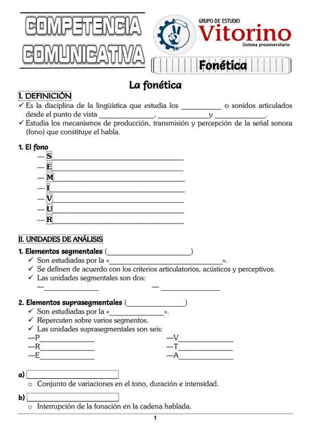 FONÉTICA práctica y preguntas docx | Albert | uDocz