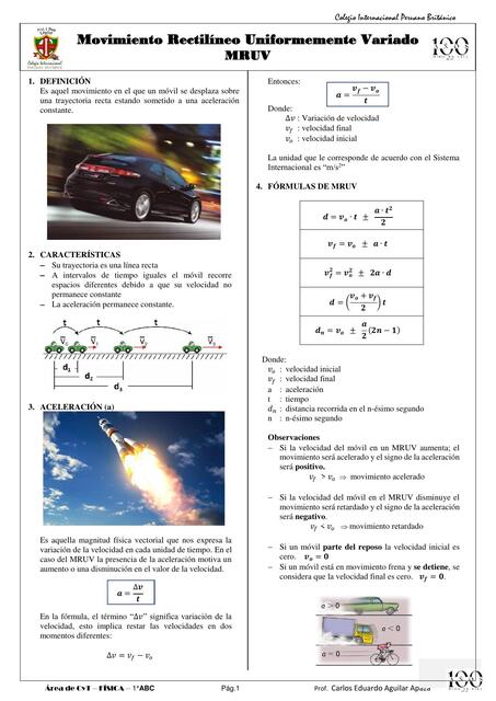 MRUV Teoria | luciana | uDocz