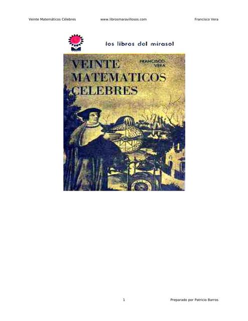 Veinte Matematicos | Daniel Belfiore Belfiore | uDocz