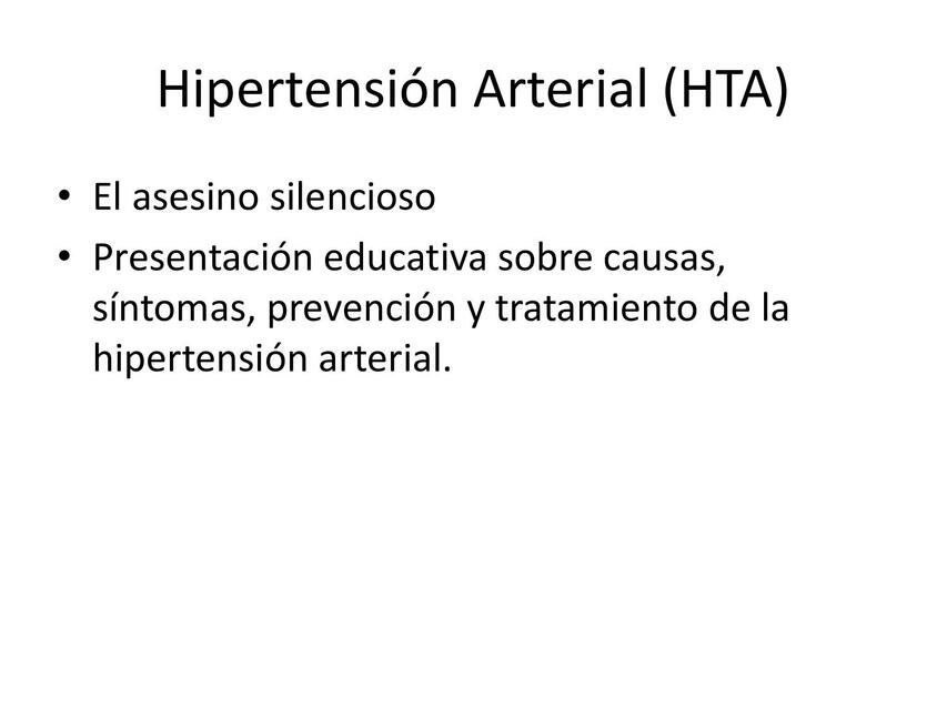 Presentacion Hipertension Arterial | Laura Hernández Trinidad | uDocz