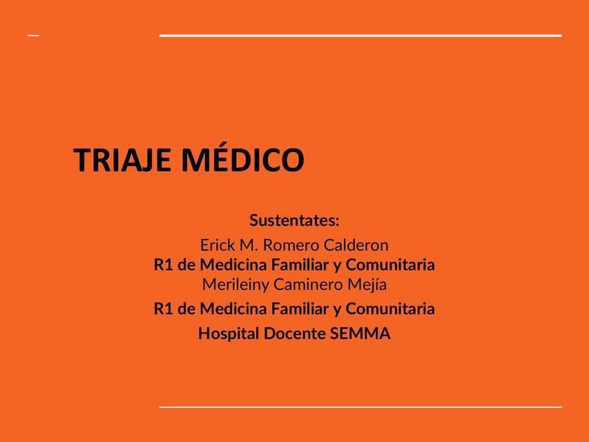 Triaje medico | juan | uDocz