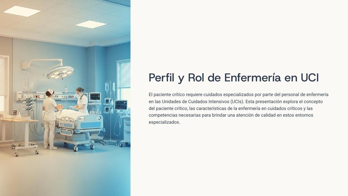 Perfil y Rol de Enfermeria en UCI 1 | Maria | uDocz