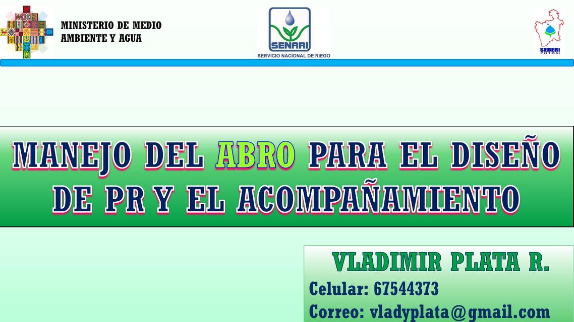 01 PO Manejo del ABRO para el Dis PR y el Acompaña | Ervin Puma | uDocz