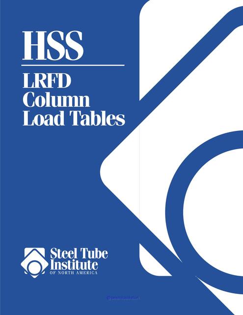 HSS LRFD column Load Tables STI | Rafael Emilio Machaca Mamani | uDocz