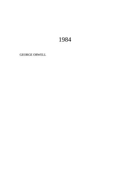1984 George Orwell | META | uDocz