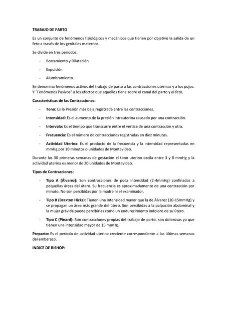 TRABAJO DE PARTO 1 | Elizabeth Morel Dominguez | uDocz