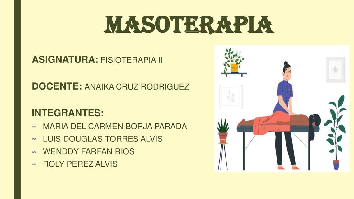 Masoterapia | María del carmen | uDocz
