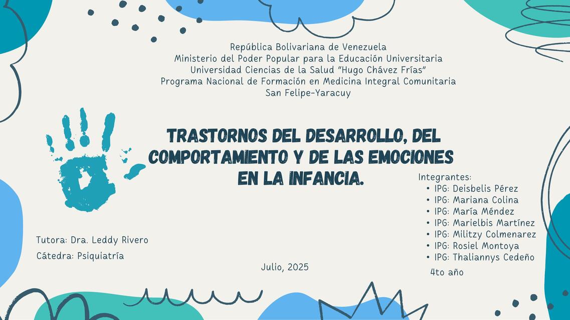 Presentación de Psicología Infantil Doodle Negro | Mariana Geraldine ...