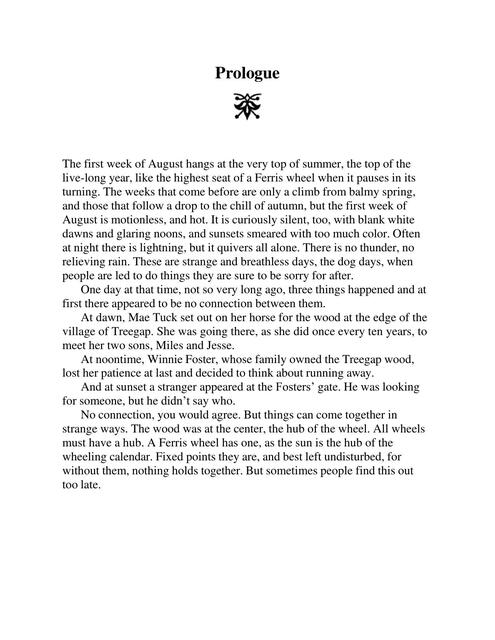 Tuck Everlasting Prologue Chapter 1 3 | Paisley | uDocz