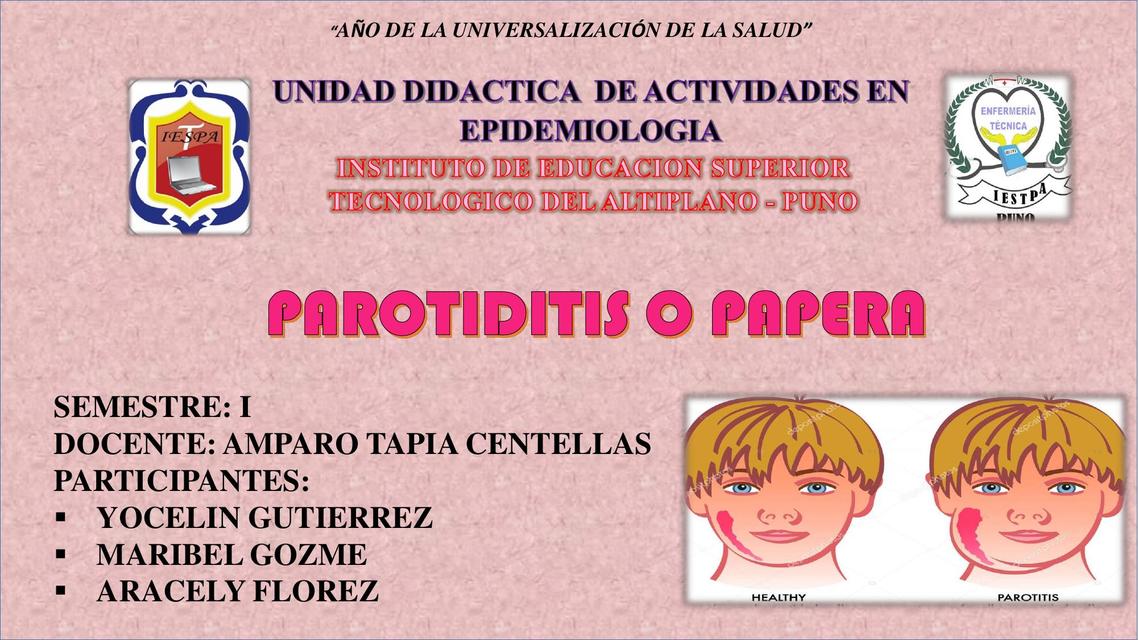 Parotiditis o Papera | Nanshy GUTIERREZ | uDocz